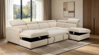 China Convertible Lounge Sofa Upholstered in polyester Perfect for Lounge Spaces and Relaxation Areas Offering Stylish Comfort for sale