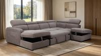 China Convertible Lounge Sofa Upholstered in polyester Perfect for Lounge Spaces and Relaxation Areas Offering Stylish Comfort for sale