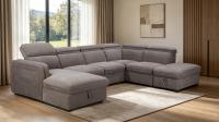 China Convertible Lounge Sofa Upholstered in polyester Perfect for Lounge Spaces and Relaxation Areas Offering Stylish Comfort for sale