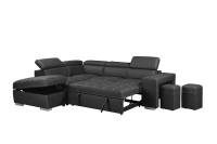China Home Furniture Fabric Sofa Bed Pull Out Storage Space Saving with two stools ,suit for villa and hotel,apartments for sale