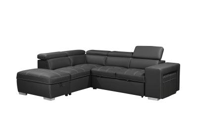 China Home Furniture Fabric Sofa Bed Pull Out Storage Space Saving with two stools ,suit for villa and hotel,apartments for sale