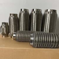China 51 - 356mm Overall Length Auto Exhaust Flexible Pipe 304 Stainless Steel Material for sale