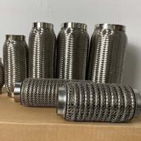 China SS Auto Exhaust Flexible Pipe With Nipple Extension 60 X 80mm Diameter for sale