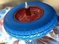 China Black Yellow Orange PU Foam Wheels Microcellular Polyurethane Foam Golf Car Wheels for sale