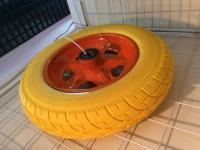 China Size 350-400mm Industrial Polyurethane PU Foam Wheel For Trolley Barrow Golf Car for sale