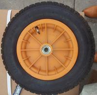 China 300-400mm Black PU Foam Wheels Pneumatic Air Tires for sale