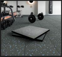 China Custom Rubber Floor Mats 1000mm*1000mm Interlocking Gym Flooring for sale