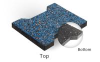 China Dye SBR Bone Shape Rubber Floor Tiles For Walkway Garden for sale