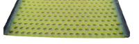 China Round Aperture Polyurethane Screen Mesh Rubber Tension Screen Red Yellow Orange for sale