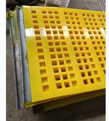 China Square Polyurethane Rubber Tension Screen With Hooks For Mine And Quarry for sale