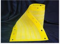 China Comb Square Oblong Hole Polyurethane Screen Mesh Flip Flow Screen For Mining Quarrying Industry for sale