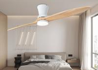 China Two Leaf Solid Wood Ceiling Integrated Living Room Fan Lamp 110V Household for sale