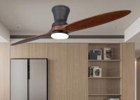 China Two Leaf Solid Wood Ceiling Integrated Living Room Fan Lamp 110V Household for sale