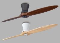 China 2 Leaf Solid Wood Ceiling Fan With Light Frequency Conversion 110V for sale