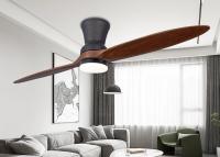 China 2 Leaf Solid Wood Ceiling Fan With Light Frequency Conversion 110V for sale