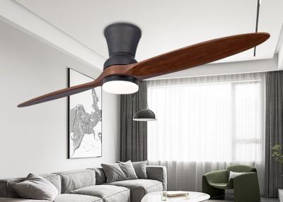 China 2 Leaf Solid Wood Ceiling Fan With Light Frequency Conversion 110V for sale
