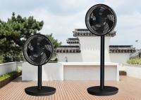 China Remote Control Solar Powered Floor Fans With AC / DC Lithium Battery 12v for sale
