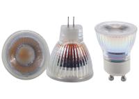 China MR11 GU11 Mini LED Glass Lamp Cup 12V 110V 220V 35MM 3W COB for sale