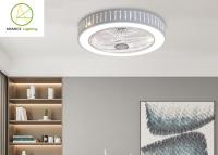 China 42 Inch Small Circular Ceiling Fan With Light 36W*2 60*60*28cm for sale