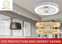 China 42 Inch Small Circular Ceiling Fan With Light 36W*2 60*60*28cm for sale