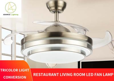 China ROHS Dimmable 4 Blade Ceiling Fan With Light 72W 3 Color for sale