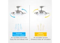 China 48W 72W Four Blade Dining Room Ceiling Fan Light 12kg 48 Inch 52 Inch for sale