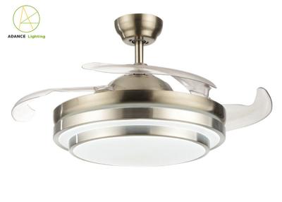 China 48W 72W Four Blade Dining Room Ceiling Fan Light 12kg 48 Inch 52 Inch for sale