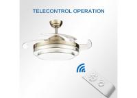 China AC70W Remote Control Ceiling Fan Light 42 Inch 55*55*39cm for sale