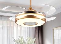 China 4 Blades Bladeless Remote Control Ceiling Fan Light 48W 72W for sale