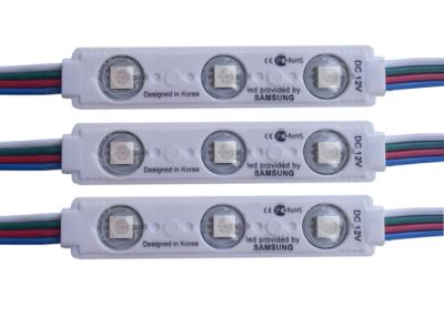 China IP67 12v LED Lighting Modules 75*15*5mm 0.72W*20 Red Blue Green for sale