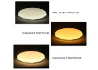 China 22W*2 Tri Led Colour Changing Ceiling Flush Light With Remote Control 2200LM for sale