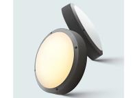 China 12W IP54 Black Round Flush Mount Ceiling Light For Balcony Bathroom for sale