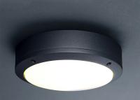China 12W IP54 Black Round Flush Mount Ceiling Light For Balcony Bathroom for sale