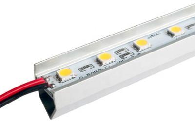 China DC12V 24w Dual Colour Rigid Led Strip Light 45 Degree Corner Aluminum Profile for sale