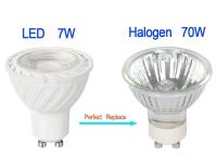China 7W Dimmable GU10 MR16 COB LED Spotlight Bulb Warm Cold White for sale