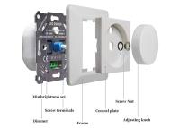 China 84x84mm Thyristor Dimmer Switch 200W Rear Cut Dimmer Enclosure Standard for sale