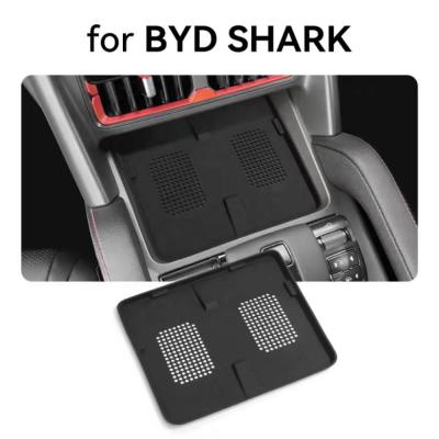 China BYD Shark 2024 Wireless Charger Storage Box Plastic Non-Slip Mat Anti-Dust Dashboard Phone Accessory for sale