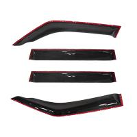 China Hot Offer Black Door Visor Acrylic Window Visor Weather Shiled for Mitsubishi Pajero V97 2007-2015 Car Body Parts Accessories for sale