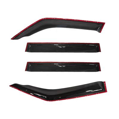 China Hot Offer Black Door Visor Acrylic Window Visor Weather Shiled for Mitsubishi Pajero V97 2007-2015 Car Body Parts Accessories for sale