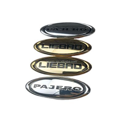China Best Selling Car Logo Sticker ABS Plastic Front Fender Decoration Gold or Silver for Mitsubishi Pajero  V73 V77 V93 V97 for sale