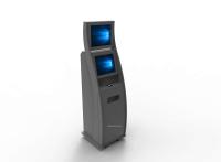China 17 Inch Free Standing Motorized Kiosk For Indoor Internet Payment with Pass Book Printer for sale