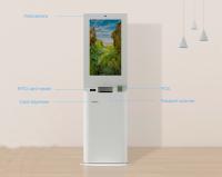 China QR Code Scanner Cash Coin Module ADA Key Hotel Self Check In Kiosk for sale