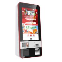China 24 Inch Self Service Ordering Kiosk Pos System Cash Acceptor Machine For Fast Food Restaurants for sale