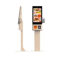 China Self Ordering Kiosk with 23.8 Inch Touch Display and Card Payment for Fast-Food Restaurants - Floor Standing Design for sale