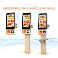 China Self Ordering Kiosk with 23.8 Inch Touch Display and Card Payment for Fast-Food Restaurants - Floor Standing Design for sale