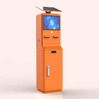 China Customized Kiosk Outdoor Kiosk With Solar Panel Power Supply Cash Payment And Card Payment For Parking Station Or Self Ordering Payment for sale