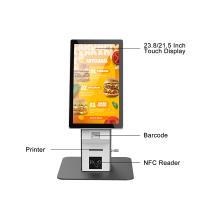 China Desktop Self Service Visitor Registration Terminal Kiosk With Ticket Printer for sale