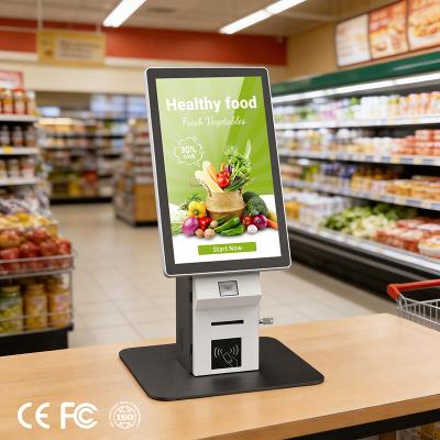 China Compact Self Payment Kiosk With Touchscreen Barcode Scanner Receipt Printer POS Payment for sale