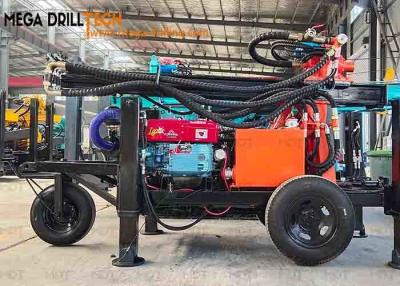 China Wheel Trailer Integrated Water Well Drilling Machine Small Portable Hydraulic for sale