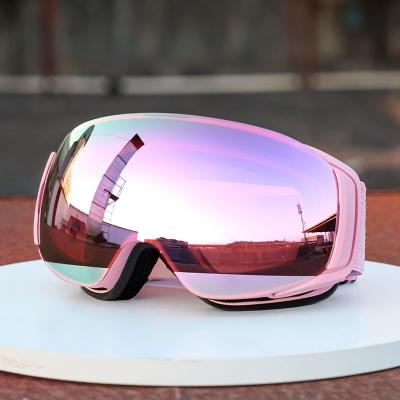 China Adjustable strap ski goggles polarized double layers anti fog UV protection windproof ski mask glasses for men women skiing for sale